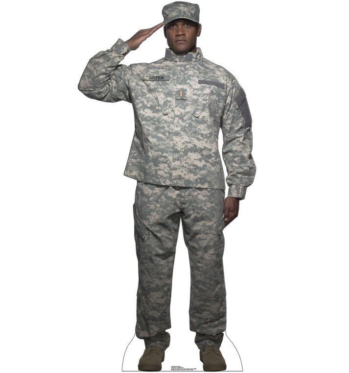 Life-size Digital Camo Soldier Cardboard Cutout | All Cutouts