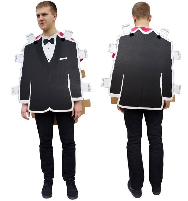 Life-Size Tuxedo Paper Doll Costume Cardboard Cutout