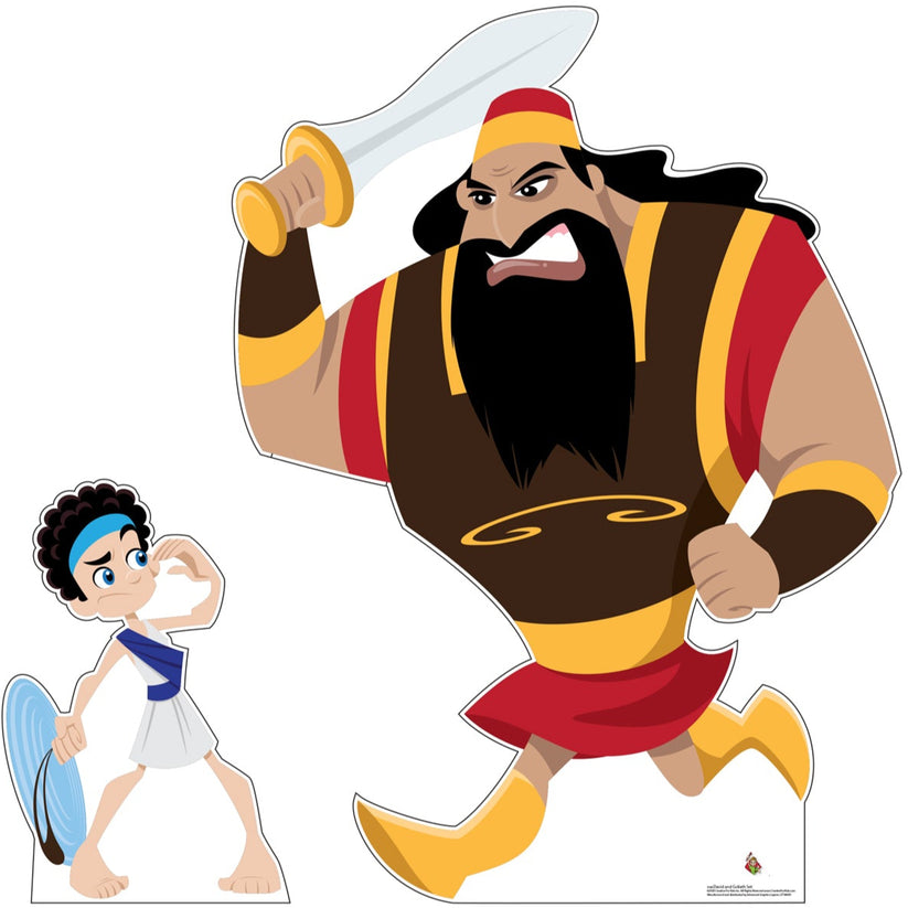 Life-Size David and Goliath Standees (Set)